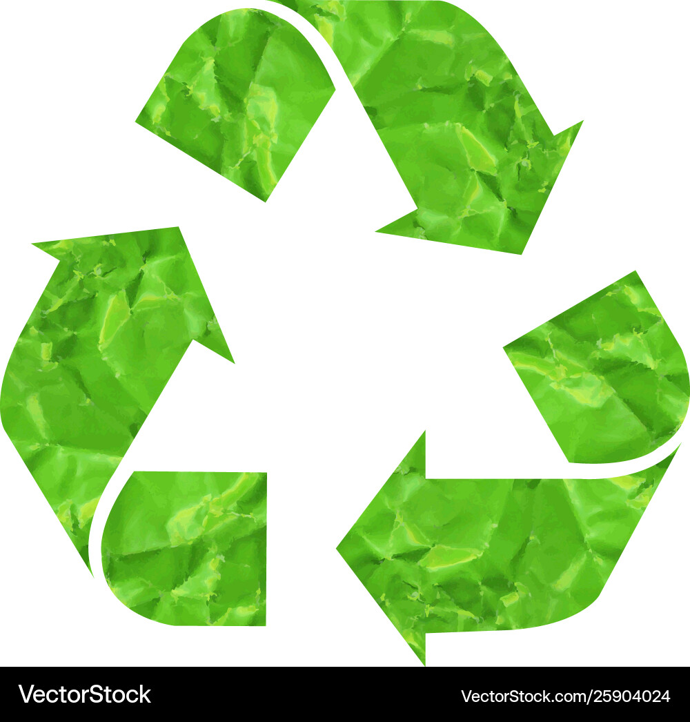 Recycle sign isolated white background Royalty Free Vector