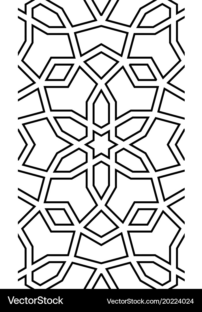 Seamless islamic geometric pattern abstract Vector Image