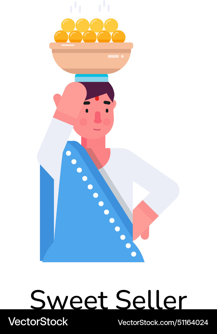 Sweet seller Royalty Free Vector Image - VectorStock