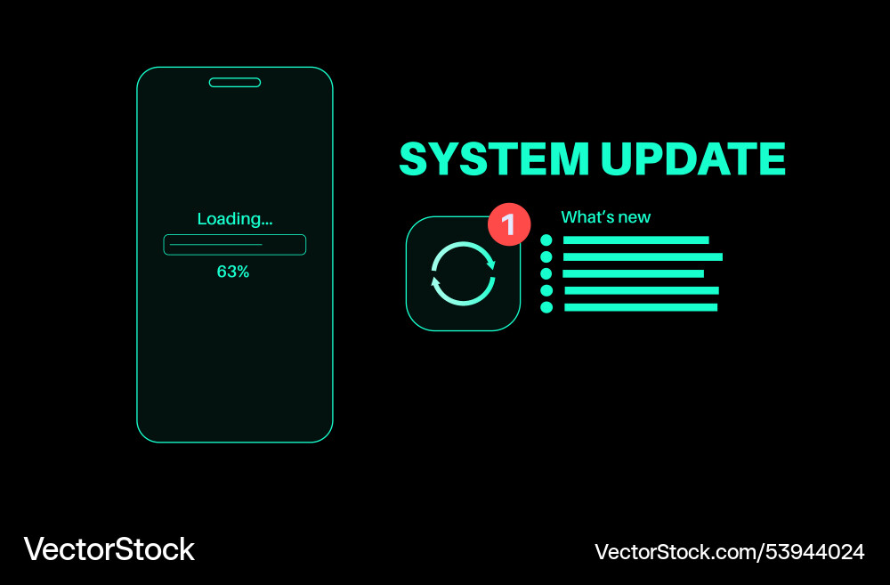 System update concept Royalty Free Vector Image