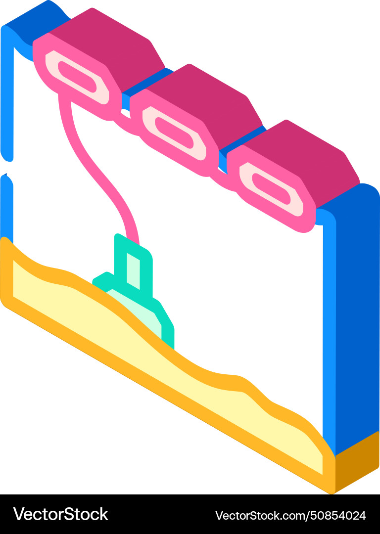 Wave energy generation tidal isometric icon Vector Image