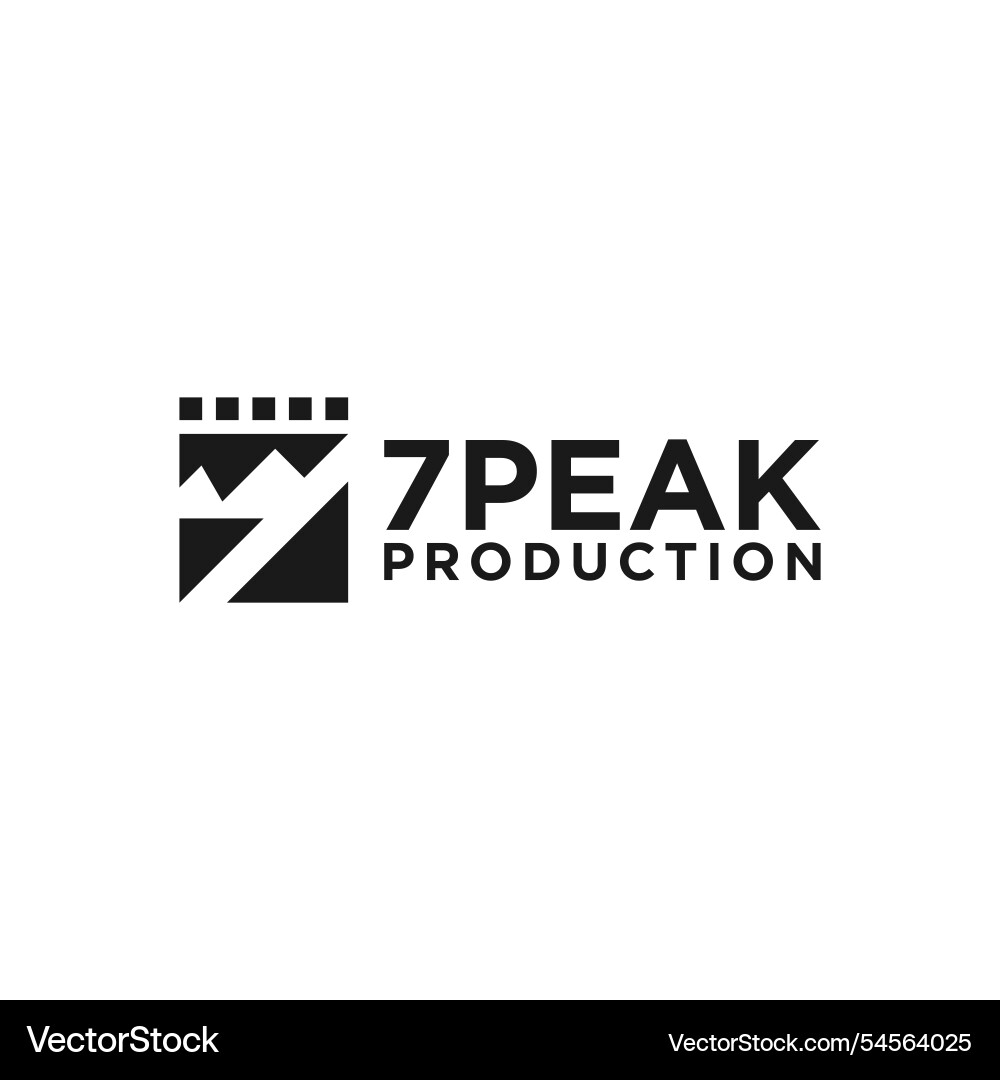 Abstract peak entertainment and arts logo Vector Image