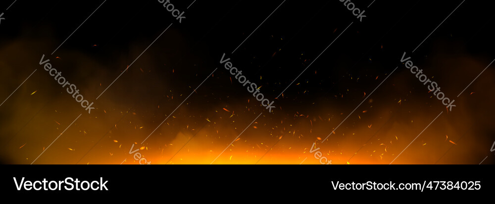 Fire spark overlay with smoke and flame background