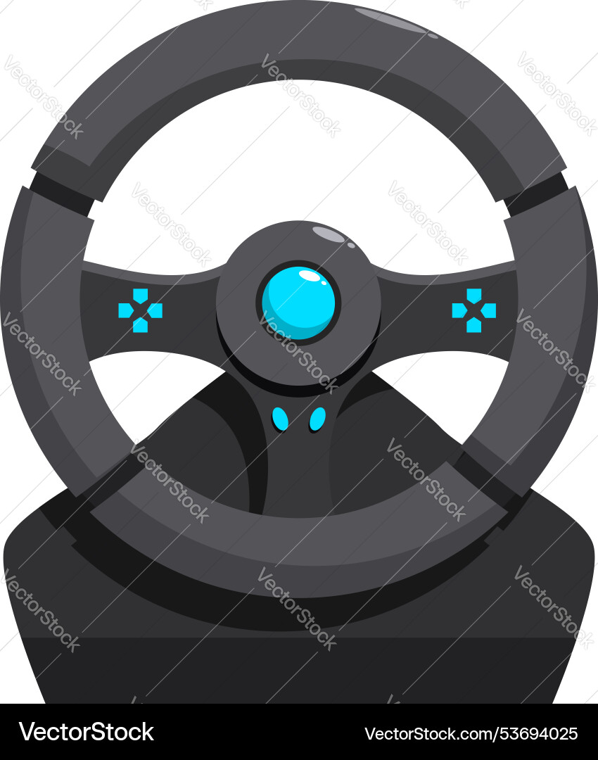 Gaming steering wheel allowing for more immersive Vector Image