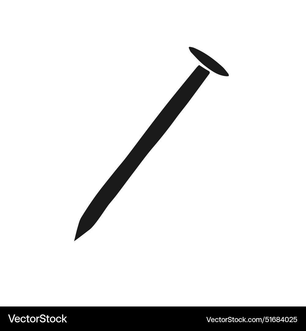 Hand drawn doodle sketch nail pin Royalty Free Vector Image