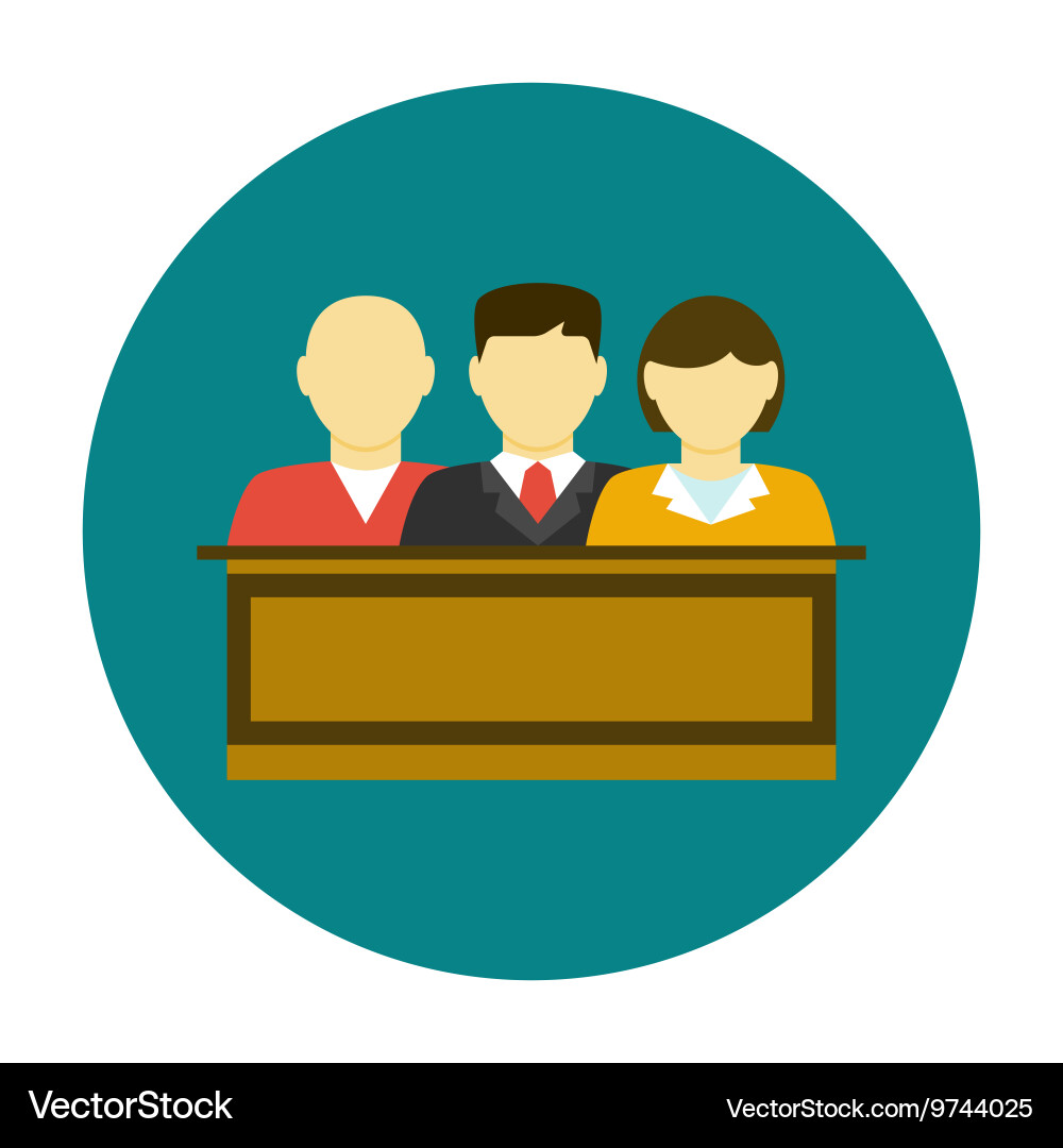 Jury icon flat Royalty Free Vector Image - VectorStock