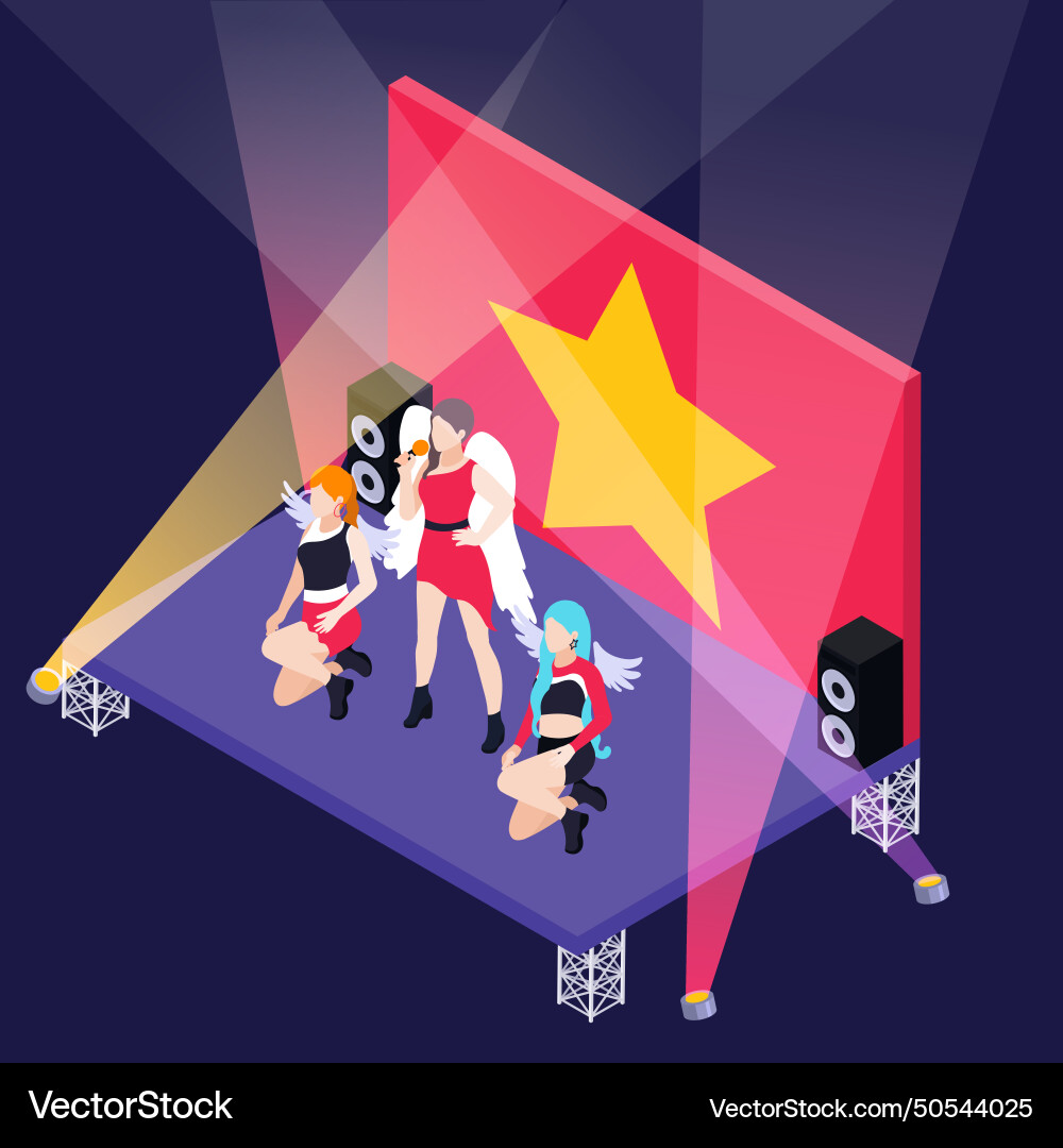 K pop girl group Royalty Free Vector Image - VectorStock