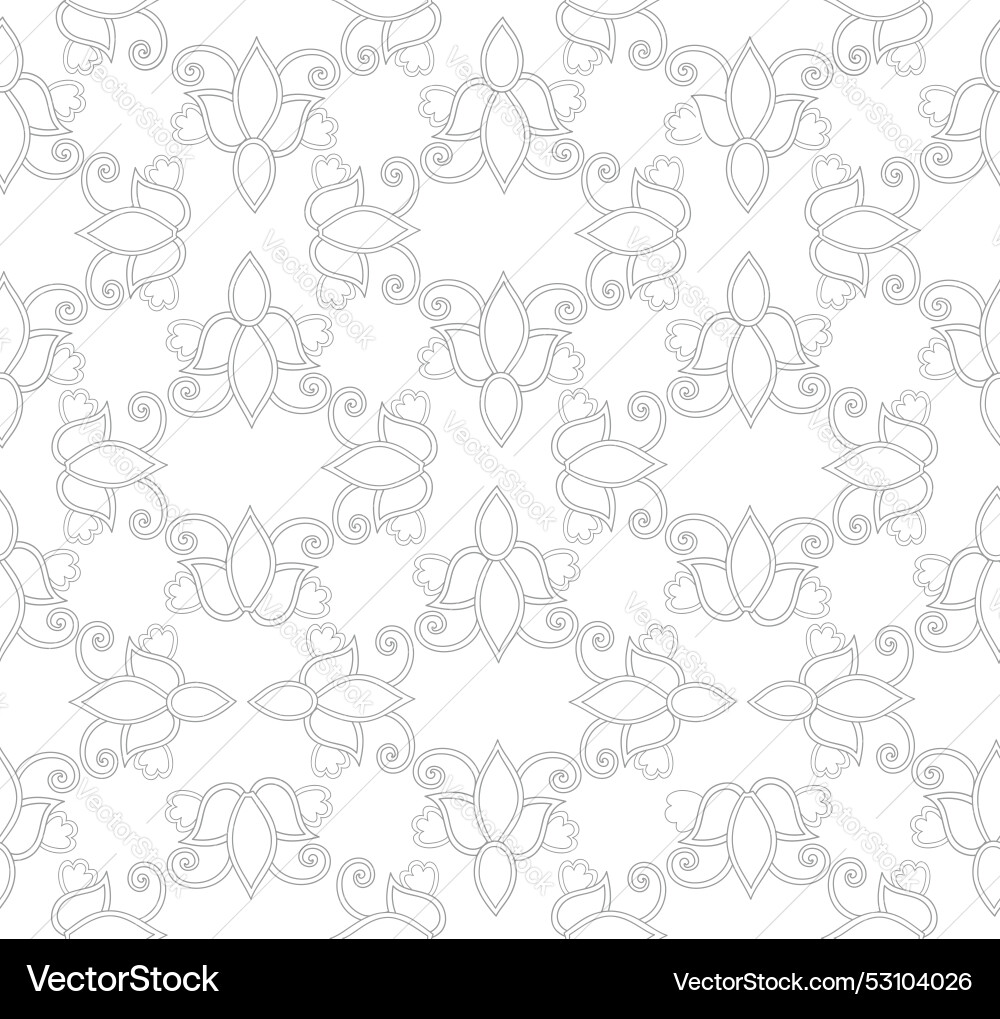 Arabesque floral seamless pattern flourish Vector Image