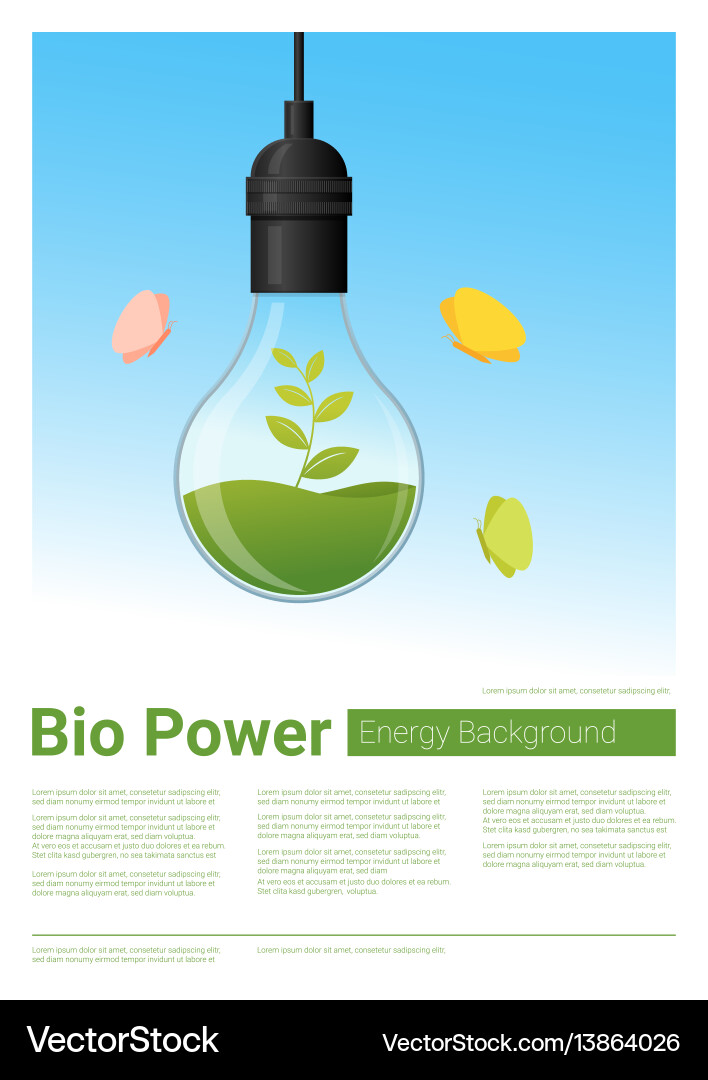 Energy concept background with bio Royalty Free Vector Image