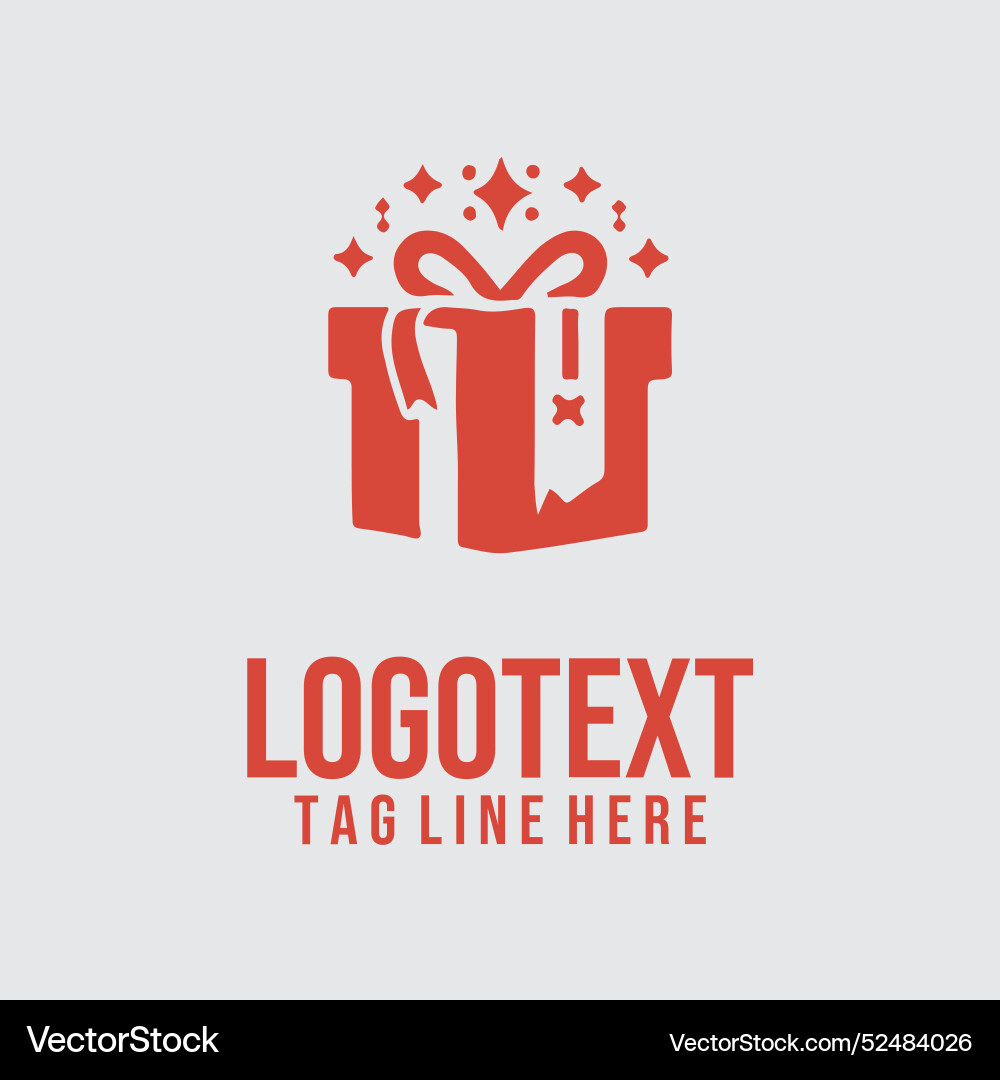 Gift box logo Royalty Free Vector Image - VectorStock