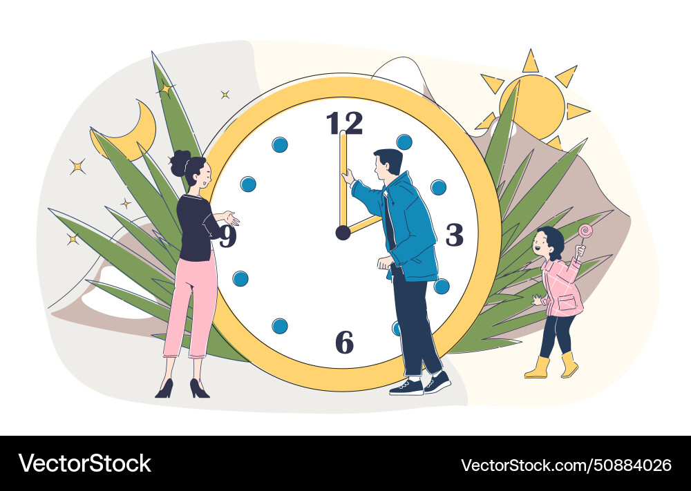 Moving clock arrows simple Royalty Free Vector Image