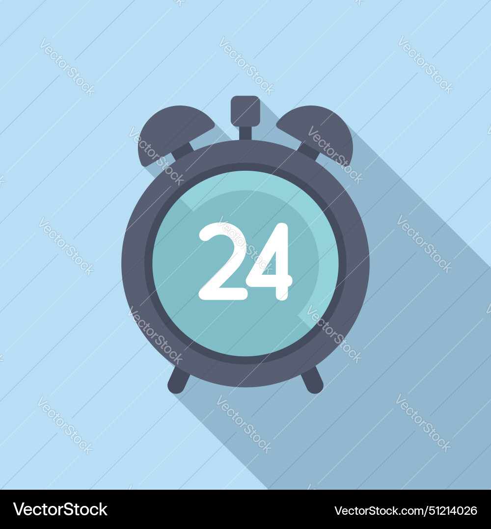 Period alarm clock time icon flat duration Vector Image