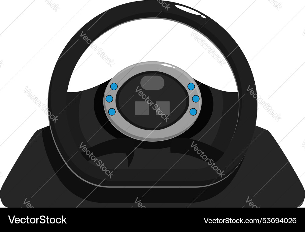 Racing simulator steering wheel with force Vector Image
