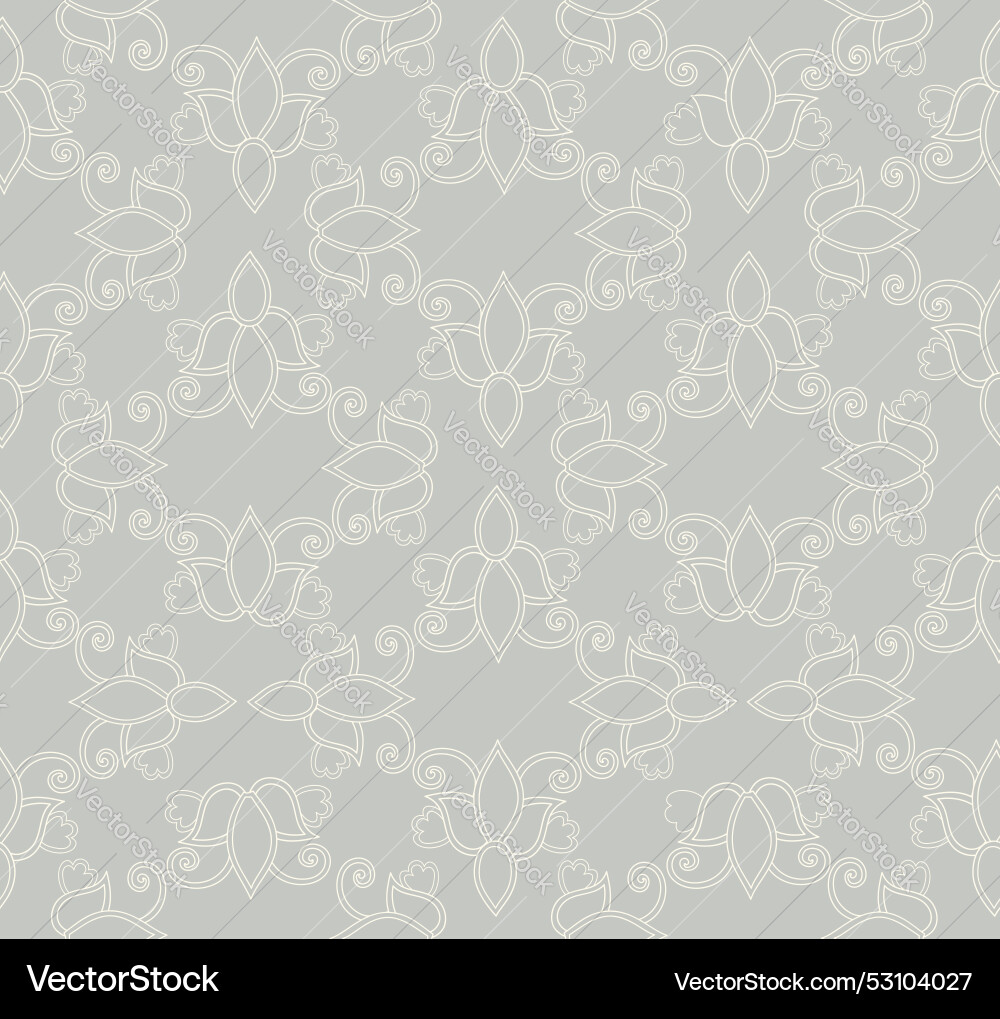 Arabesque floral seamless pattern flourish Vector Image