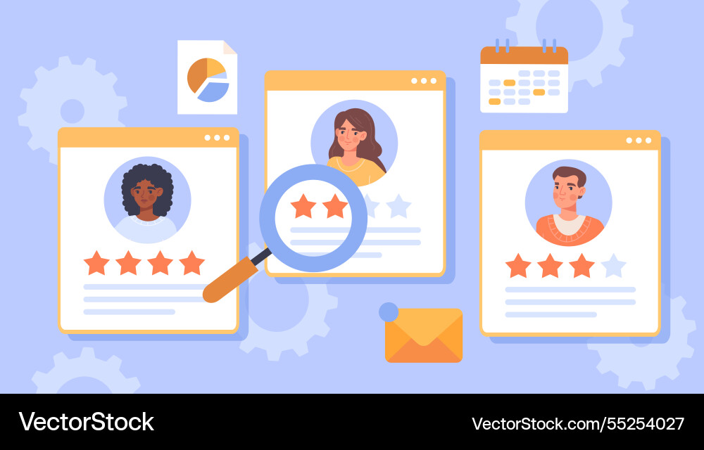 Candidate rating concept Royalty Free Vector Image