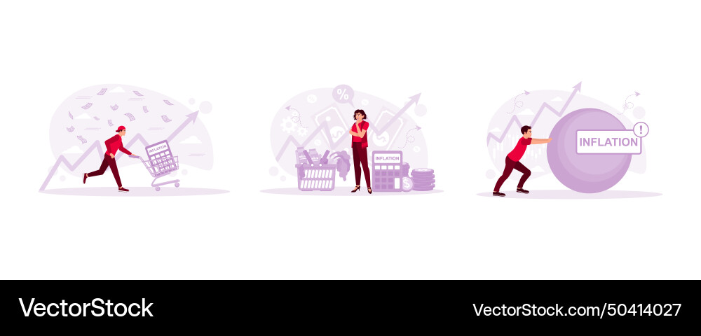 Consider raising interest rates and counting Vector Image