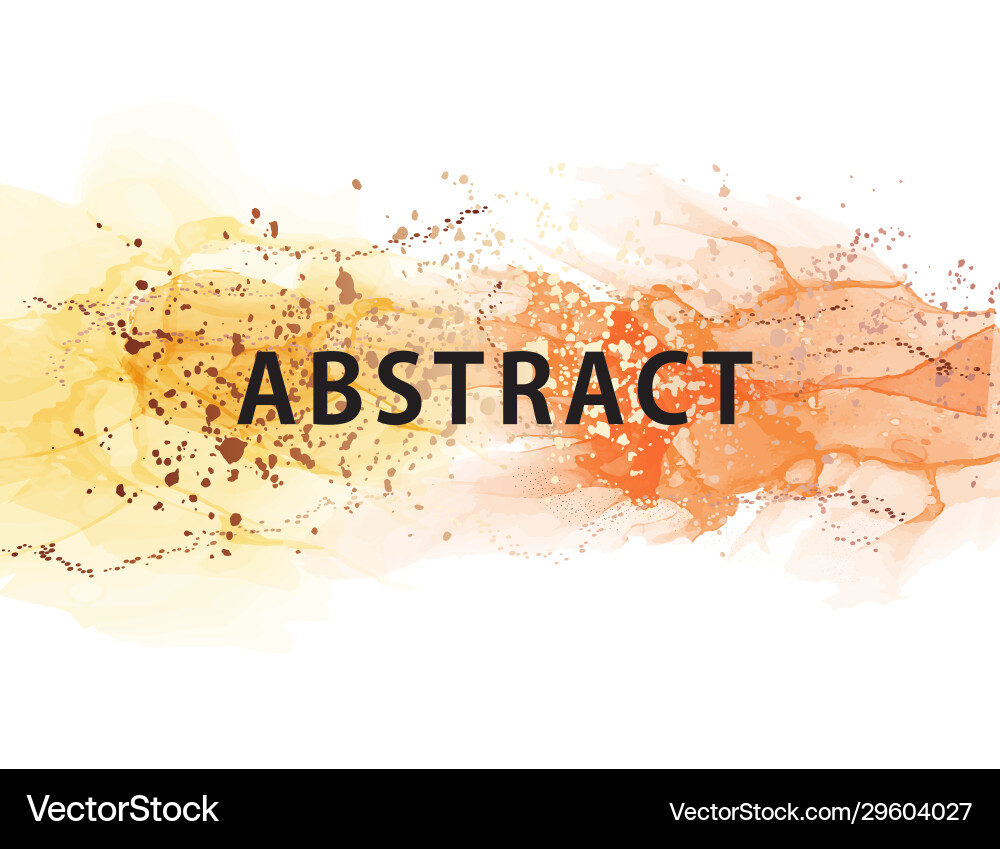 Dynamic Ink Splash - Orange & Yellow Vector Image