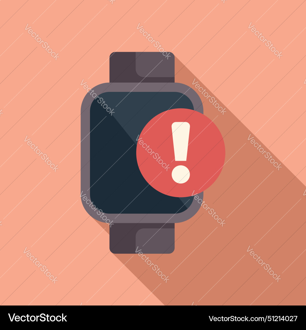 Expired duration of smartwatch icon flat Vector Image