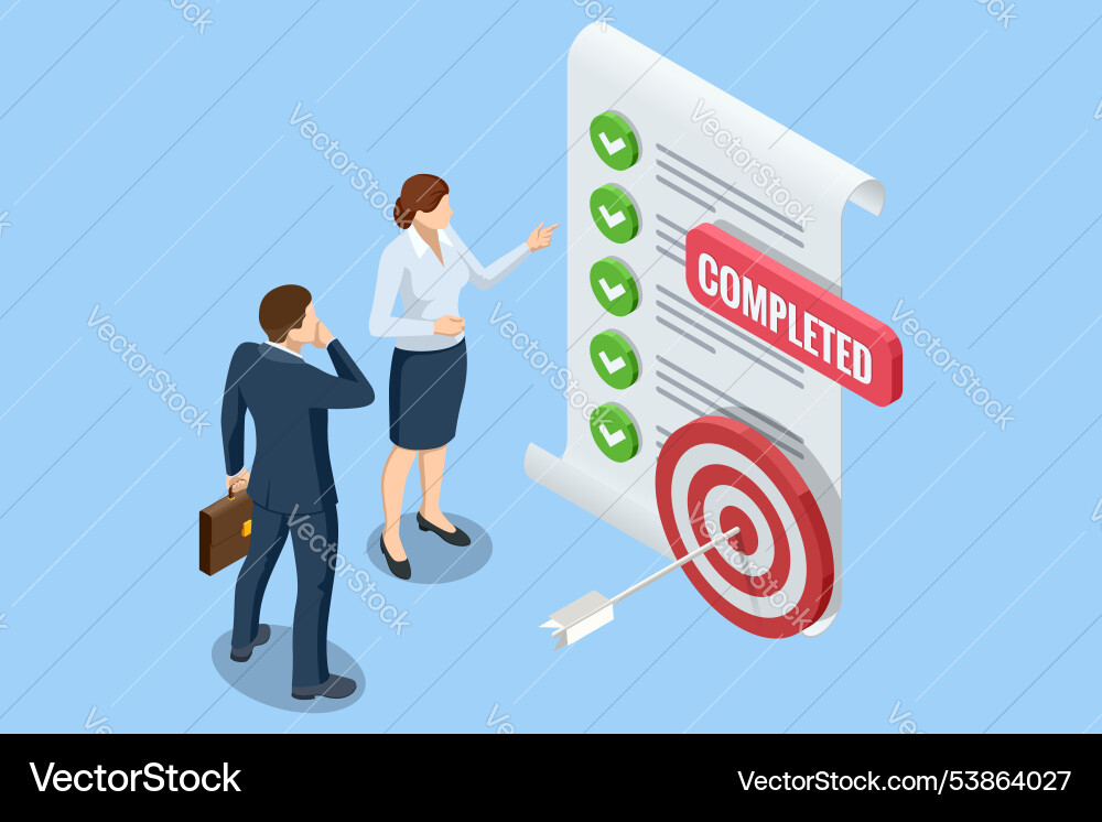 Isometric economic growth and analytics profit Vector Image