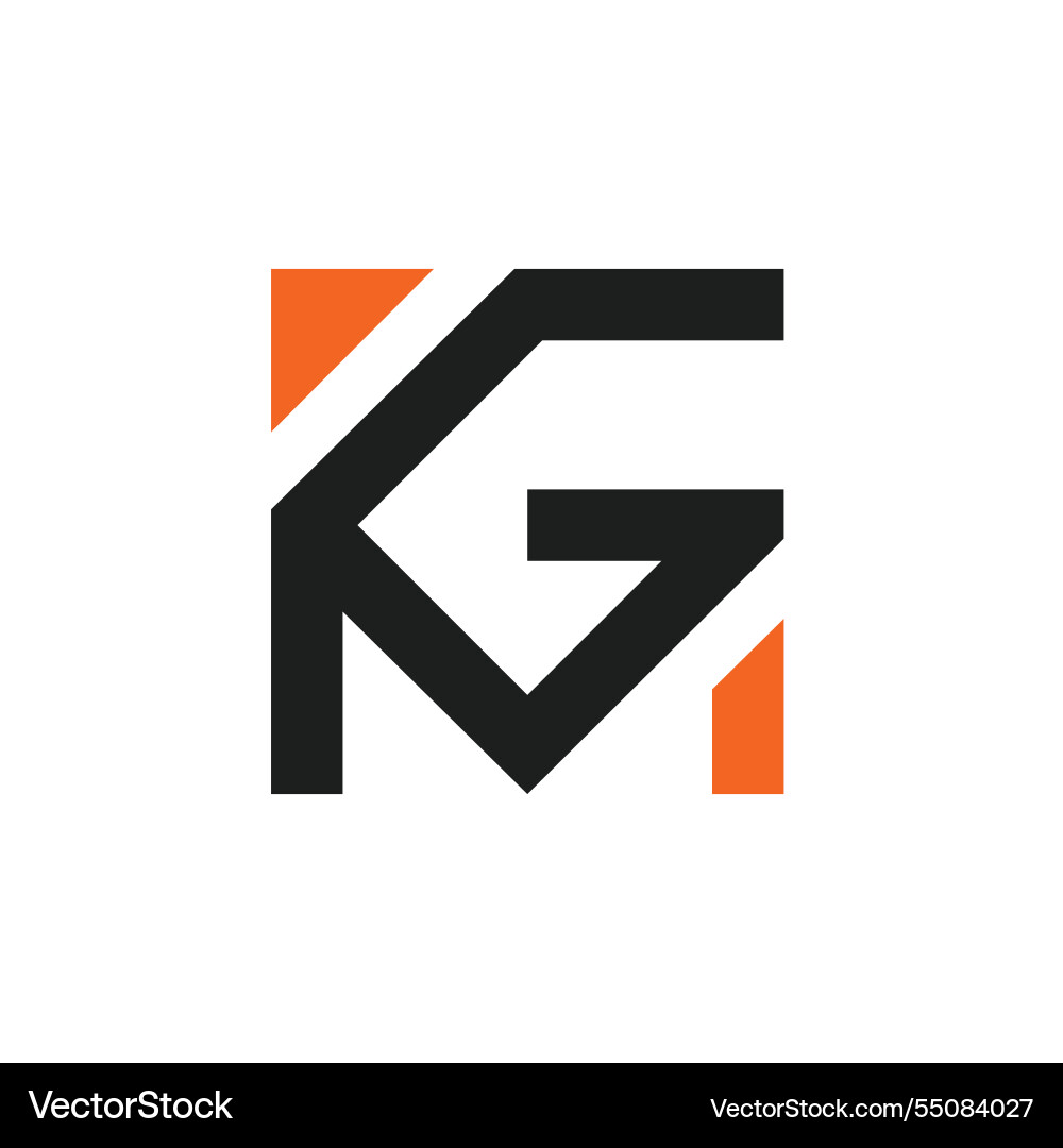 Kgm letter square icon logo concept design Vector Image