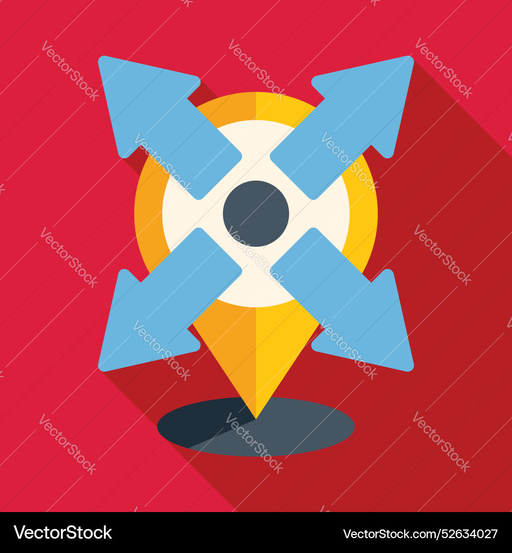 Location icon showing four arrows pointing – Royalty-Free Vector ...