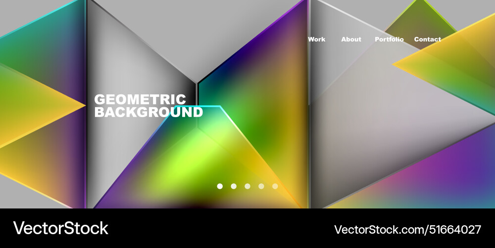 Metal triangles with colorful bright triangles Vector Image