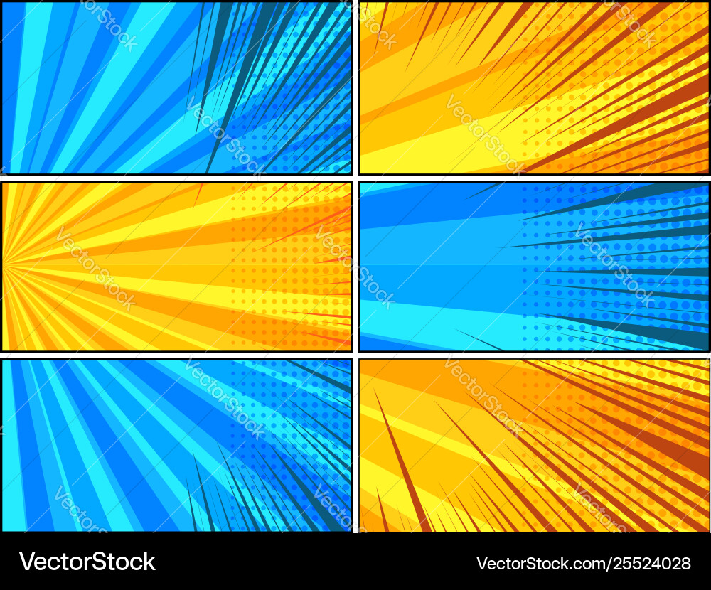 Comic page motion composition Royalty Free Vector Image