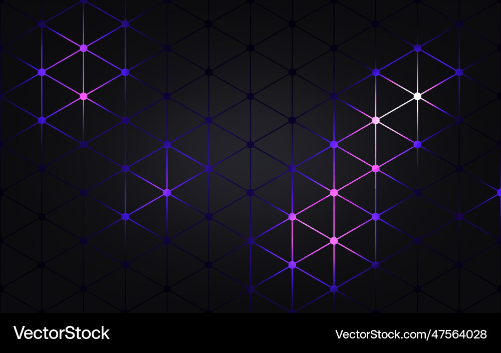 Electric glow hexagonal background Royalty Free Vector Image