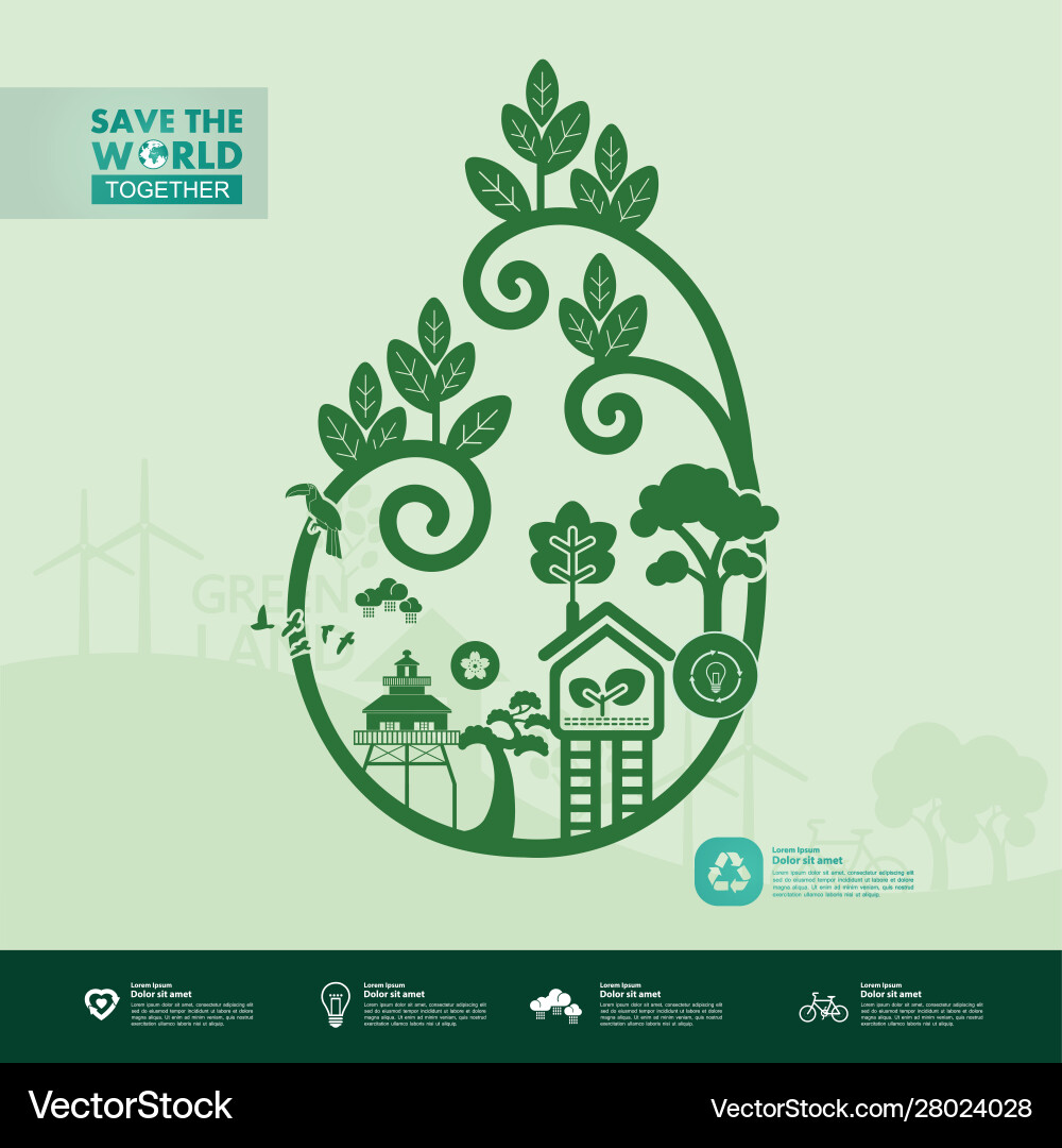 Green ecology Royalty Free Vector Image - VectorStock