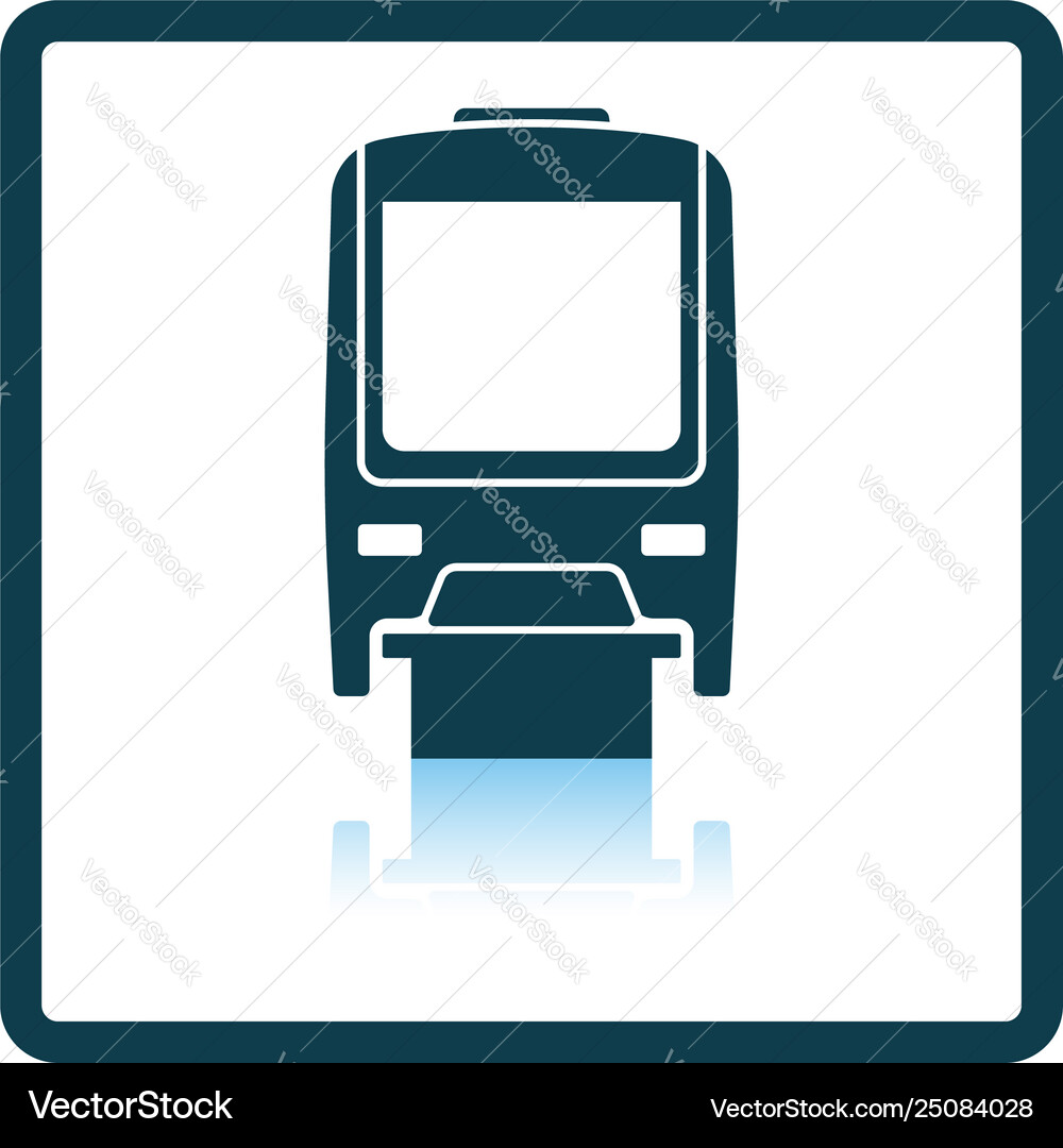 Monorail icon front view Royalty Free Vector Image