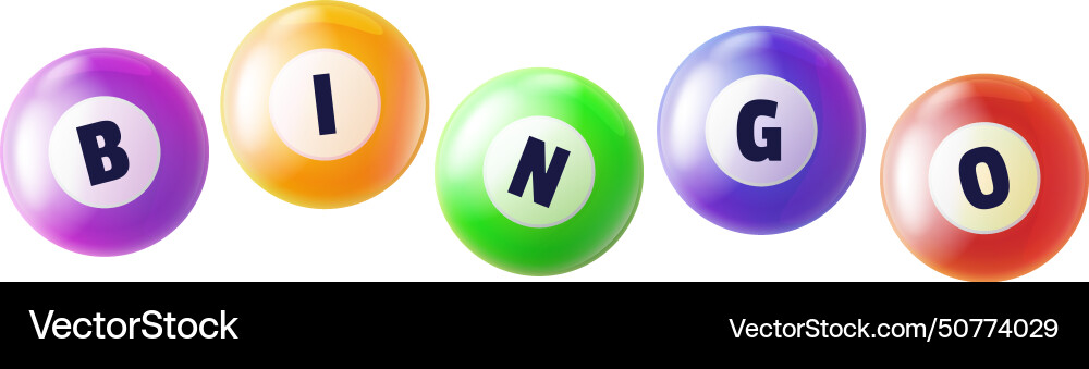 A colorful bingo balls set Royalty Free Vector Image