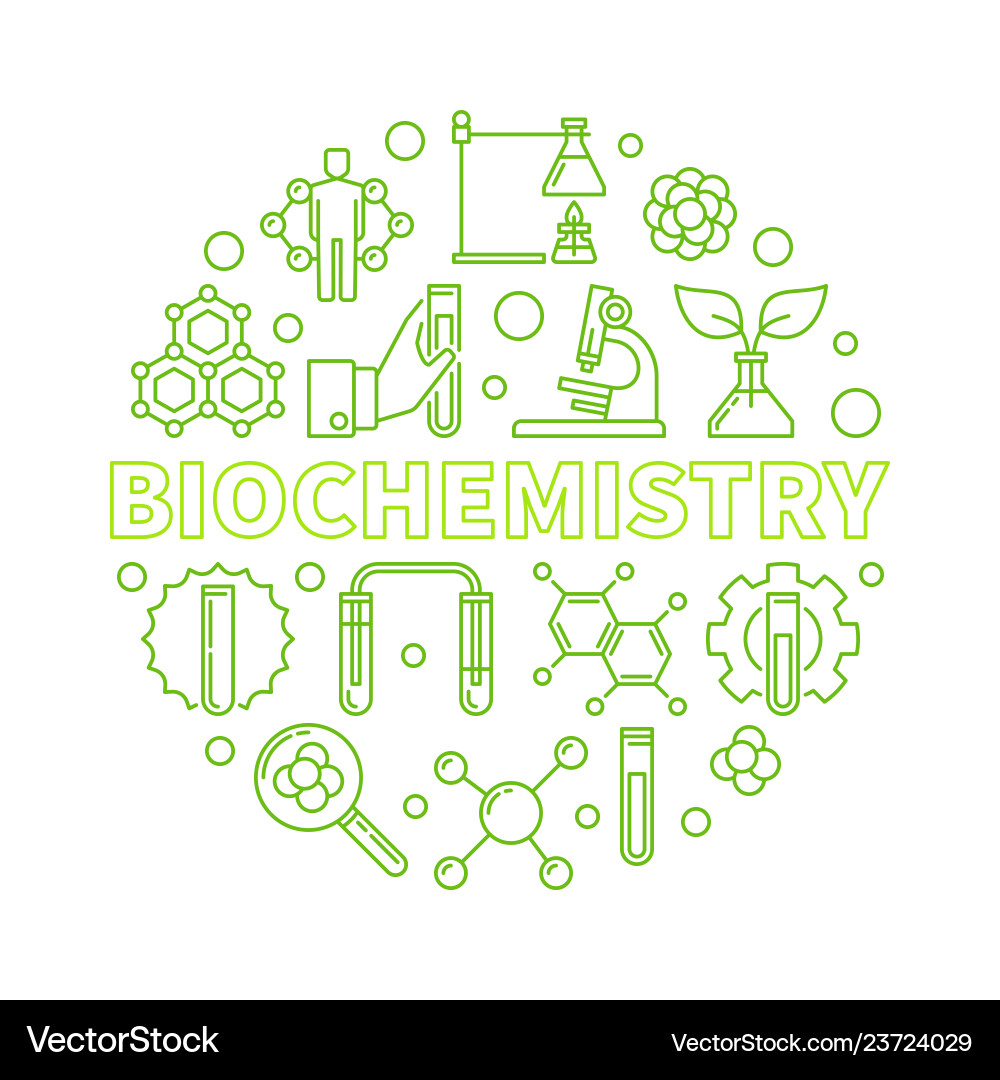 Biochemistry Science Outline Royalty Free Vector Image