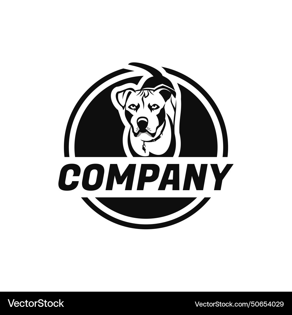 Dogo argentino logo image Royalty Free Vector Image