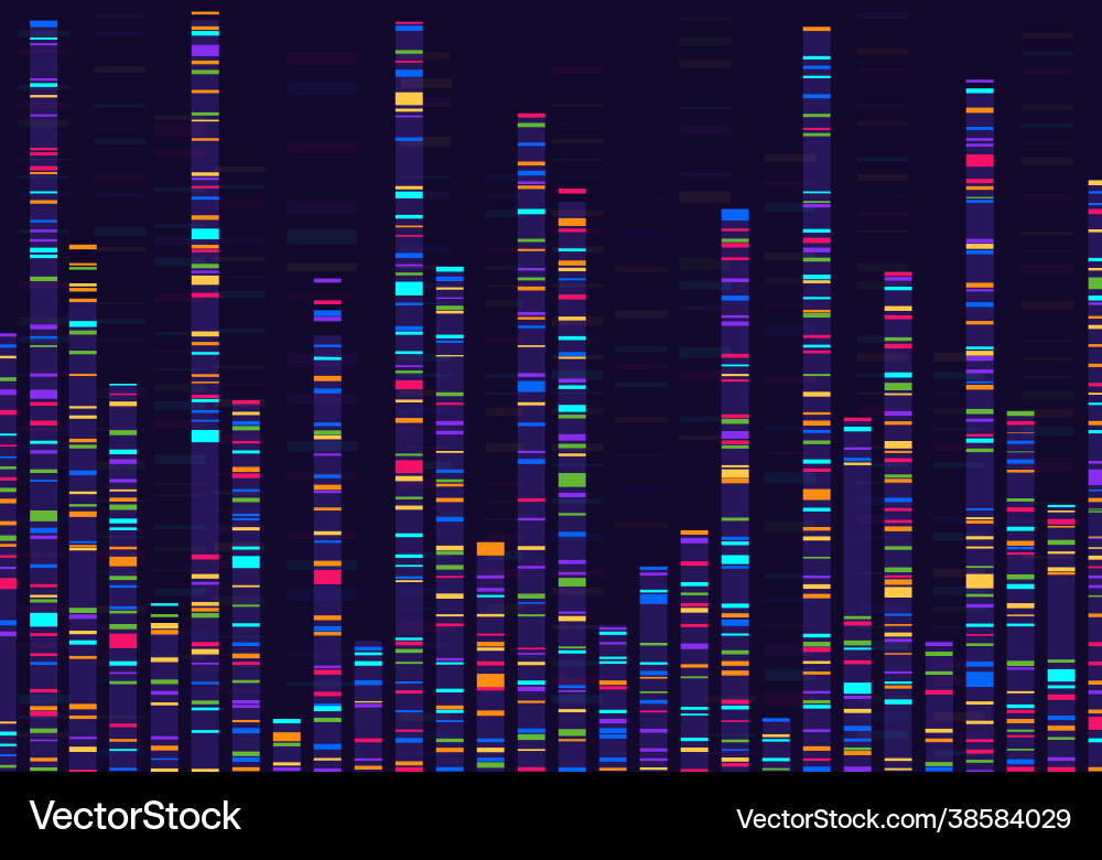 Genomic data visualization gene mapping dna Vector Image