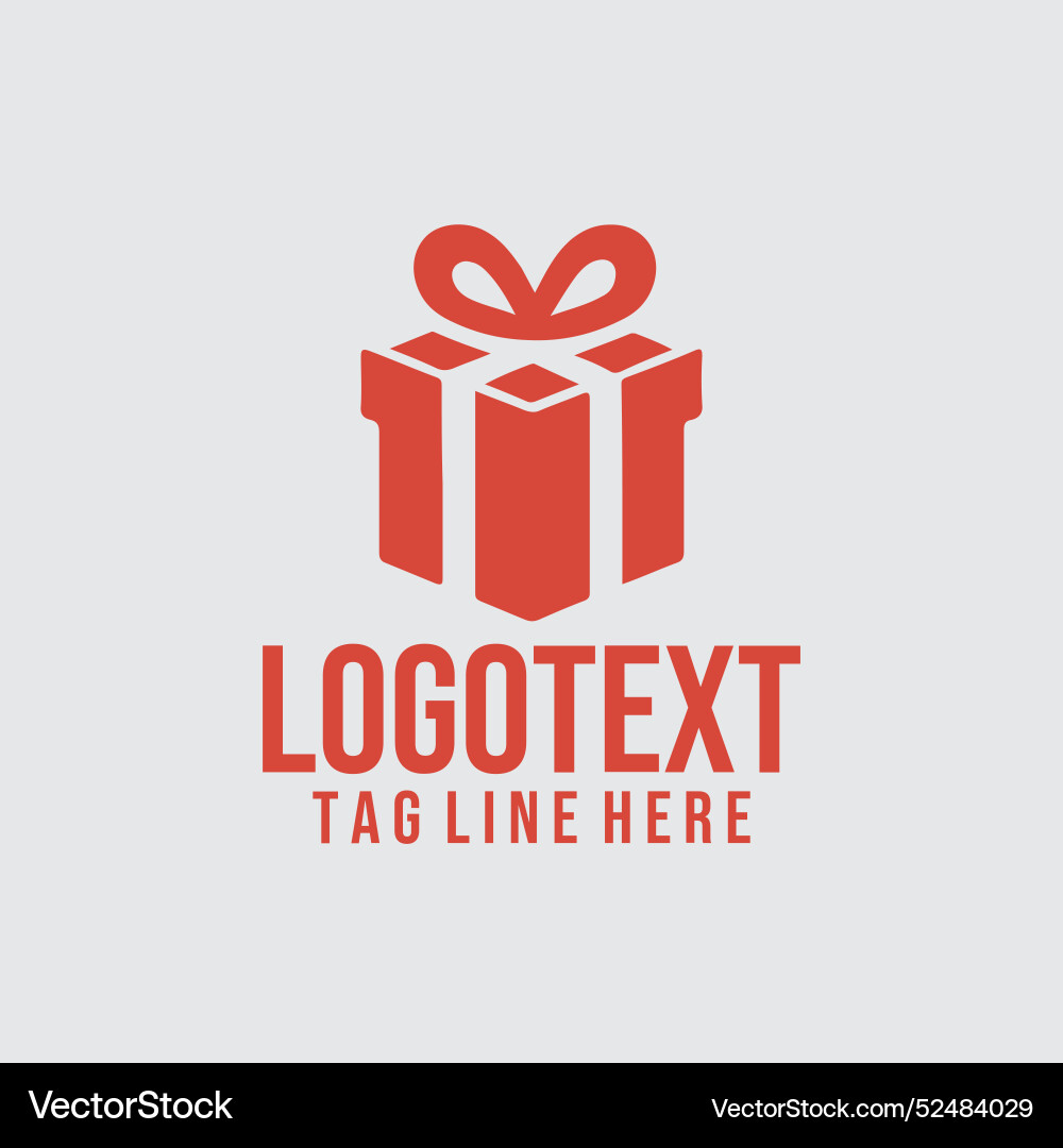Gift box logo Royalty Free Vector Image - VectorStock
