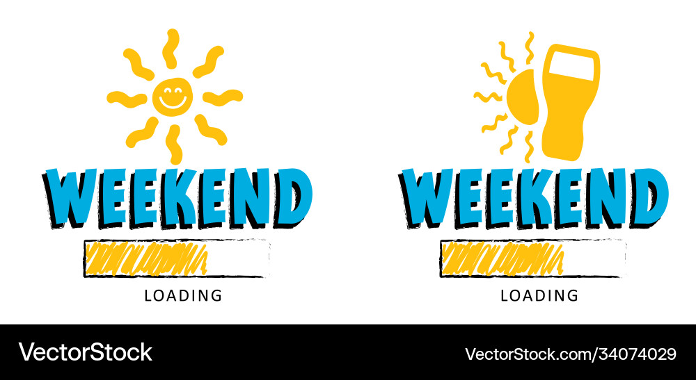 Hello long weekend loading Royalty Free Vector Image