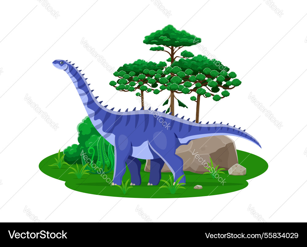 Hypselosaurus prehistoric dinosaur character Vector Image