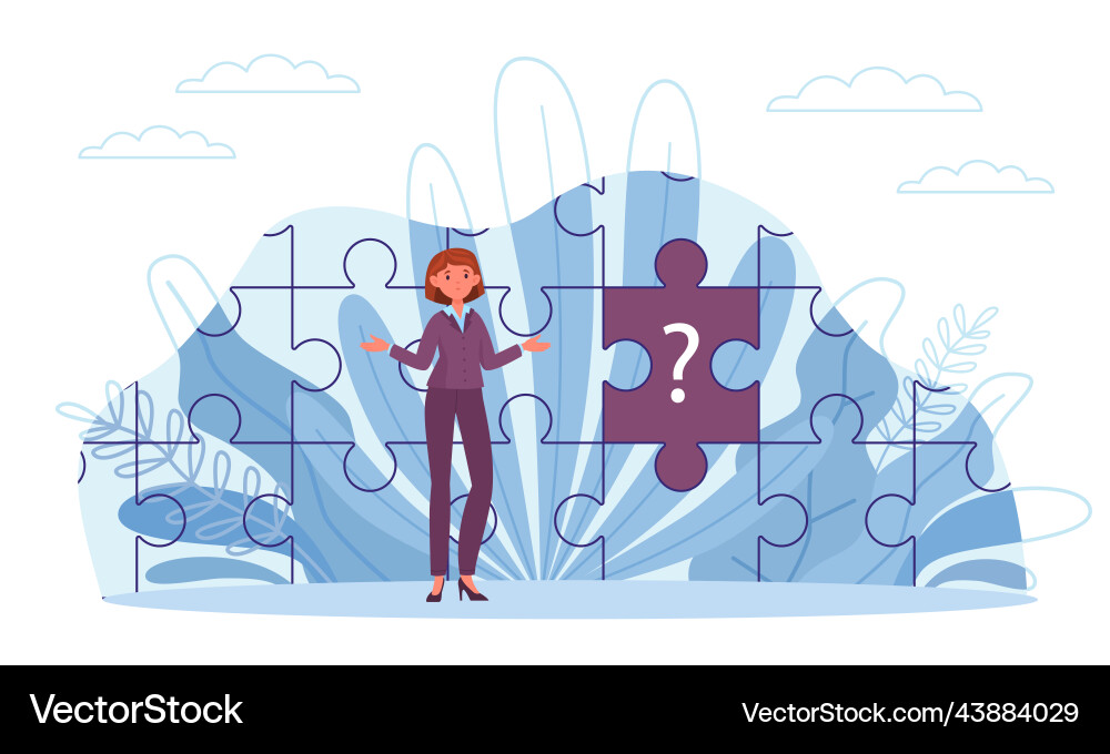 Incompleteness of picture missing part question Vector Image