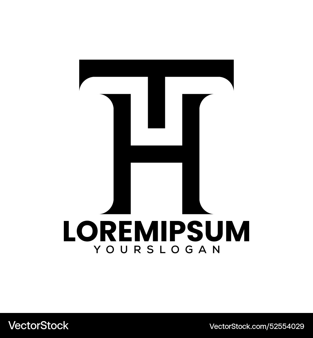 Letter t h icon logo design Royalty Free Vector Image