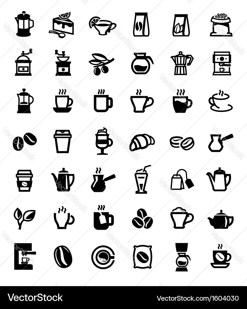 Coffee and tea Royalty Free Vector Image - VectorStock