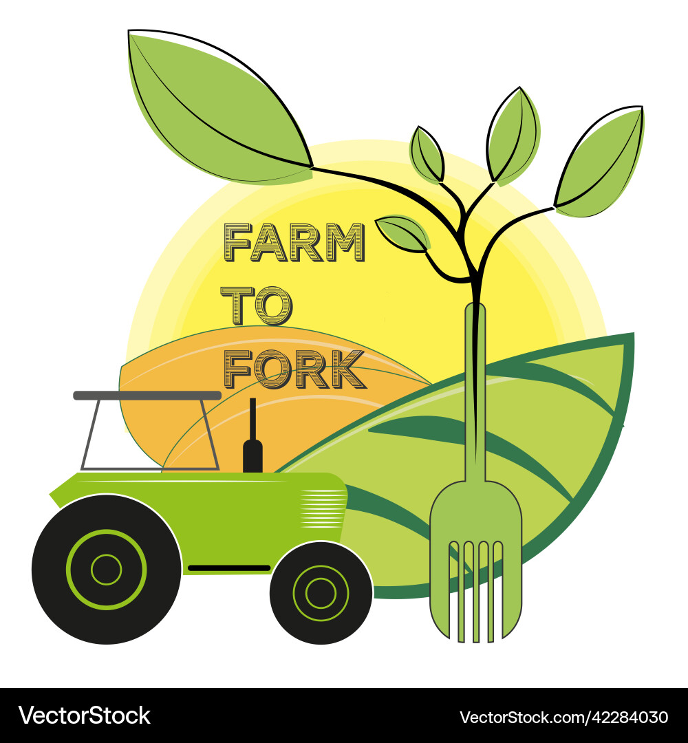 Farm to fork - plant based lifestyle Royalty Free Vector