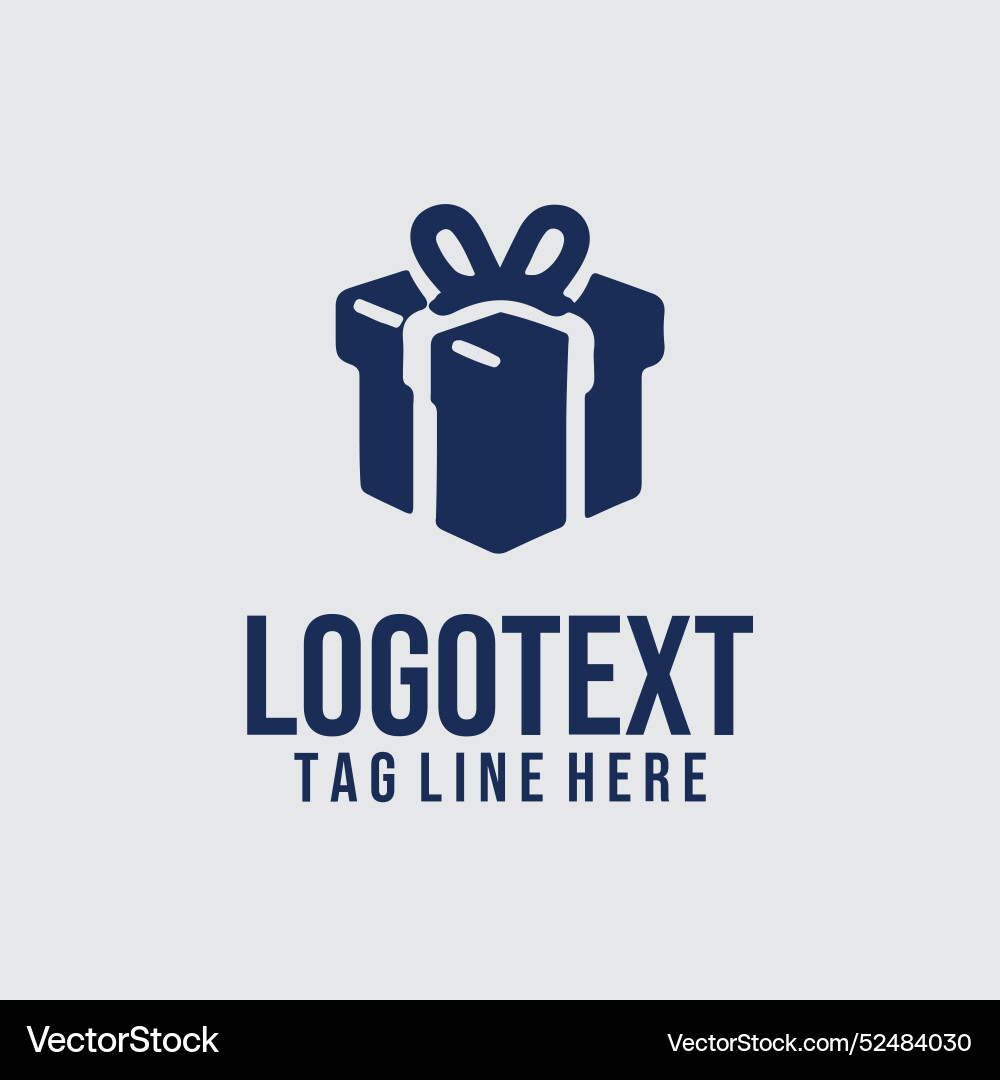 Gift box logo Royalty Free Vector Image - VectorStock