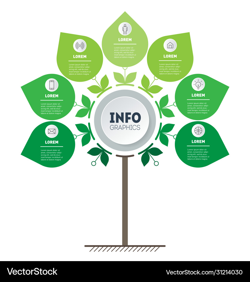 Green Business Growth Timeline Royalty Free Vector Image