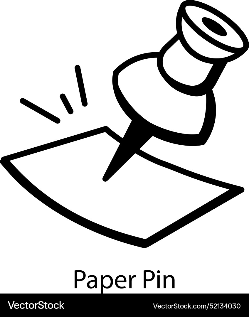 Paper pin Royalty Free Vector Image - VectorStock