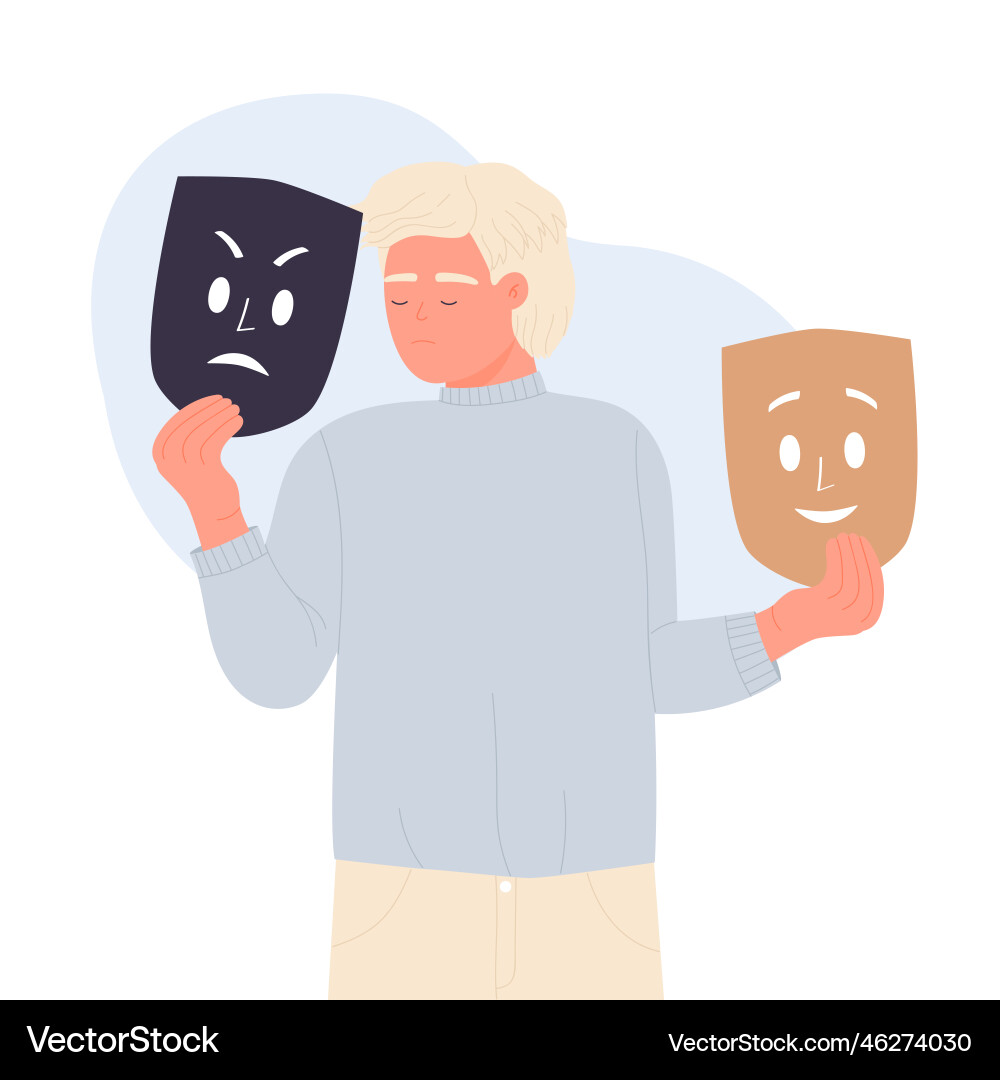 Personality disorder problem Royalty Free Vector Image