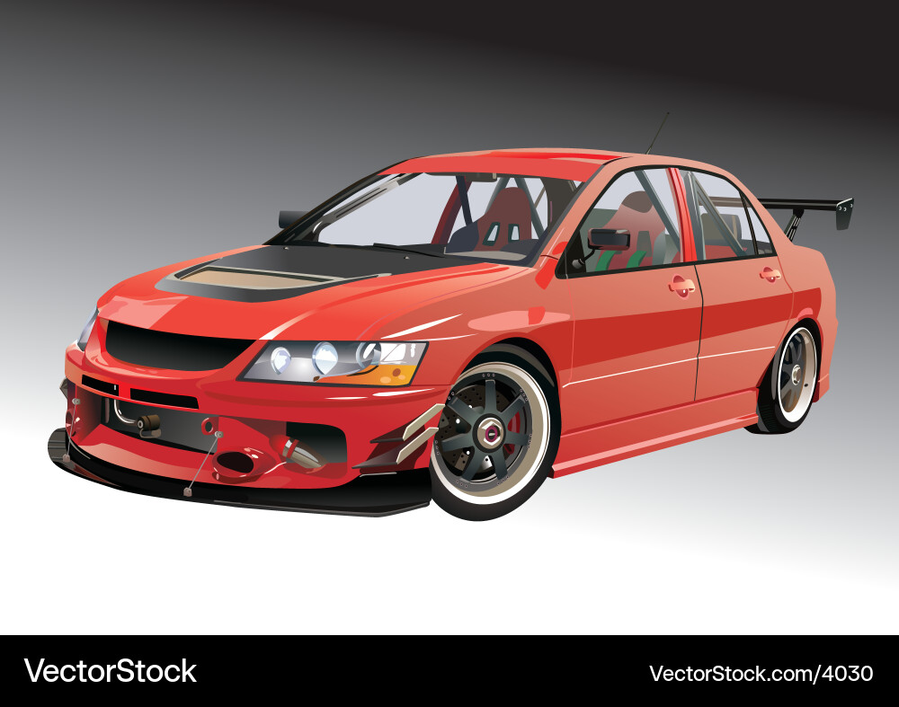 Red Sports Car Speed Royalty Free Vector Image