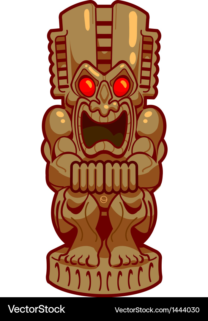 Tropical Tiki Statue Royalty Free Vector Image