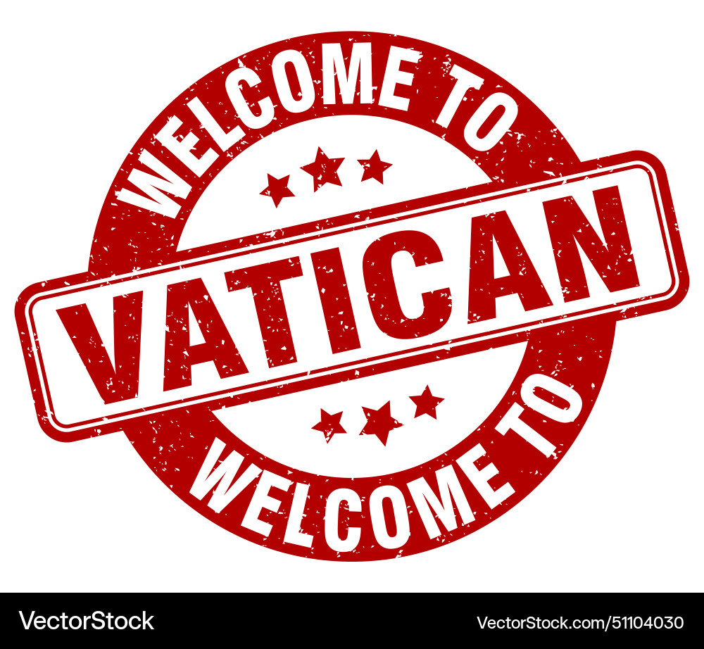 Welcome to vatican stamp round sign Royalty Free Vector