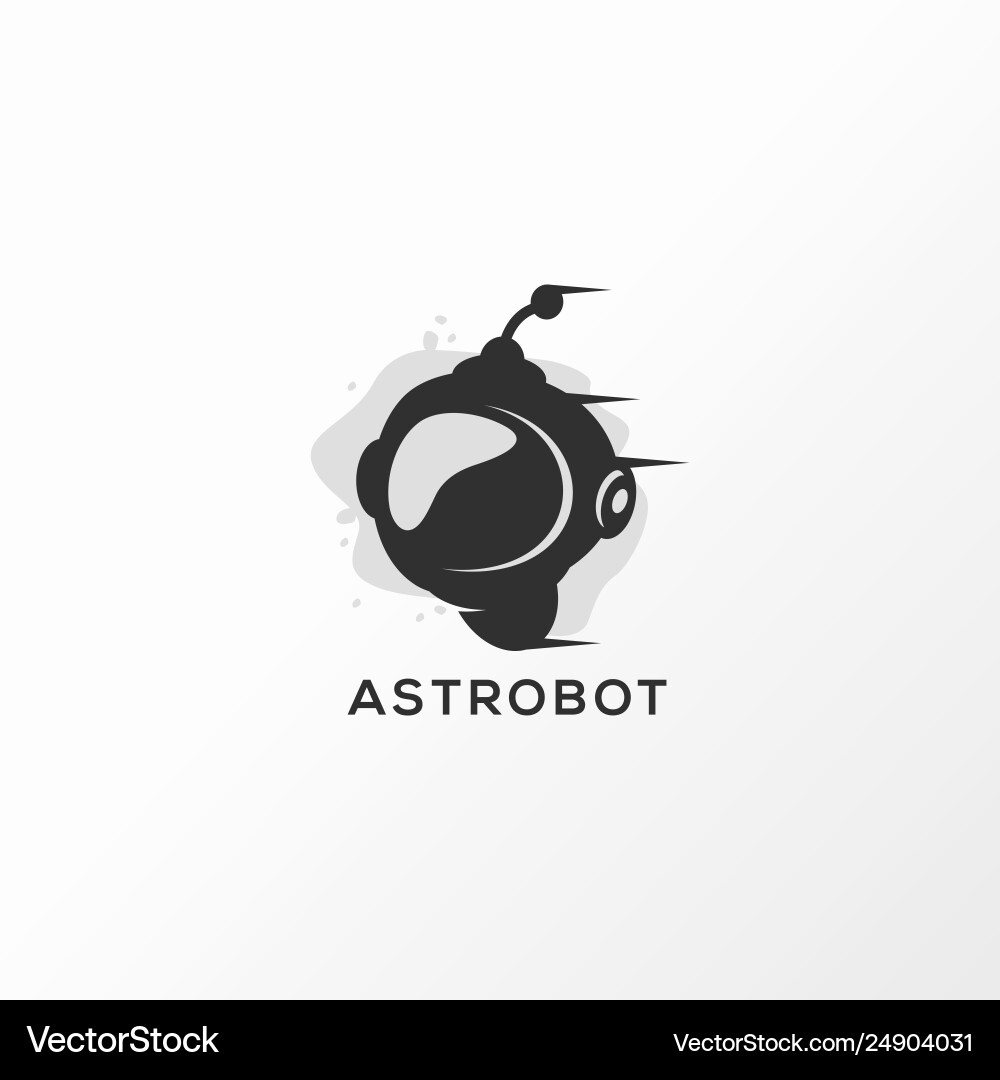 Astrobot logo design ready to use Royalty Free Vector Image