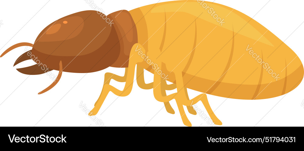 Cartoon termite is walking to the left Royalty Free Vector
